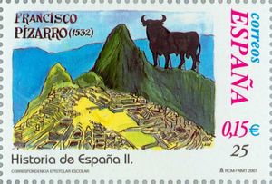 Stamp: Francisco Pizarro's Inca Campaign 1532 (Spain(School Letter ...