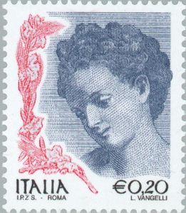Stamp: Danae, Corregio (Italy(Women in Art (1998-2004)) Mi:IT 2831IA,Sn ...