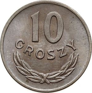 Moneda: 10 Groszy (Polonia(1944~1952 - Republica de Polonia) WCC:y42