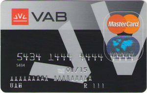Bank Card: MasterCard Standard (VABank, Ukraine) Col:UA-MC-0021-2