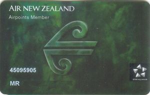 Functional Card: Air New Zealand. Airpoints Member (Airlines, New ...
