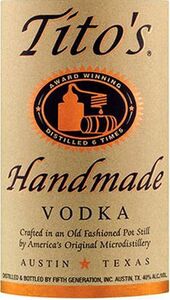 Drink Label: Fifth Generation Tito's Handmade (Fifth Generation, Inc ...