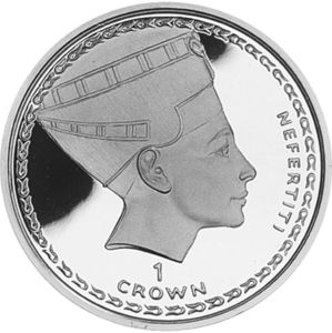 Coin: 1 Crown (Nefertiti) (Gibraltar) (G80 - One Crown) WCC:km544