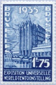 Stamp: Brussels International Exhibition of 1935 - Belgian pavilion ...