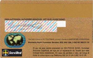 Tarjeta de Banco: MasterCard Gold Unembossed (Deutsche Bank, España ...