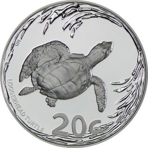 Coin: 20 Cents (Marine Protected Areas - Loggerhead Turtle) (South ...
