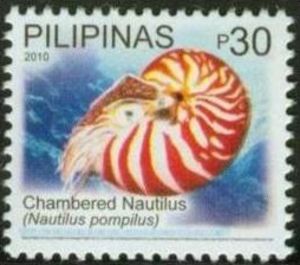 Stamp: Chambered Nautilus (Nautilus pompilius) (Philippines(Marine ...
