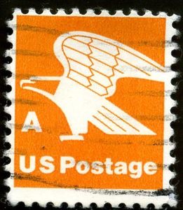 Stamp: Eagle, emblem of the US-Post (United States of America) (1975 ...