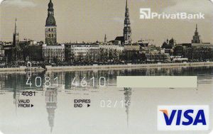 Bank Card: Panorama of Riga (PrivatBank, LatviaCol:LV-VI-0061