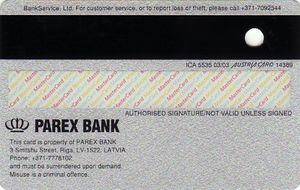 Bank Card: Old Riga -3 (Business Card) (Parex Bank, LatviaCol:LV-MC-0053 💳