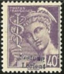 Stamp: overprint on Mercury (France, German Occupation In WWII(Festung ...