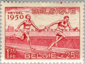 Stamp: Relay race (Belgium(European Athletics Championships) Mi:BE 869 ...