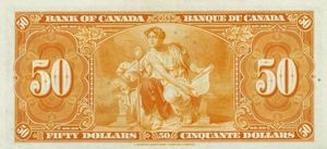Banknote: 50 Dollars (Canada(1937 Issue) Wor:P-63b