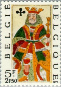Stamp: Playing Cards - King of Clubs (Belgium(Cardgames) Mi:BE 1749,Sn ...