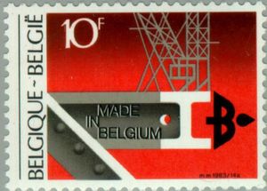Stamp: Steel Beams (Belgium(Export) Mi:BE 2156,Sn:BE 1156,Yt:BE 2104,Sg ...