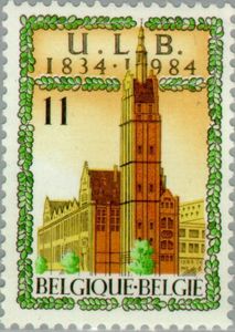 Stamp: Buildings of the ULB in Solbosch (Ixelles) (BelgiumMi:BE 2164,Sn ...