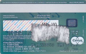 Tarjeta de Banco: Light (Banco Santander, México) Col:MX-MC-0032.03
