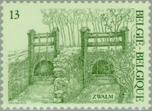 Stamp: Watermill, Zwalm (Belgium(Tourist Publicity) Mi:BE 2271,Sn:BE ...