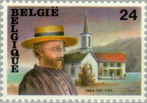 Stamp: Jozef De Veuster (Father Damien) (1840-1889) (BelgiumMi:BE 2398 ...