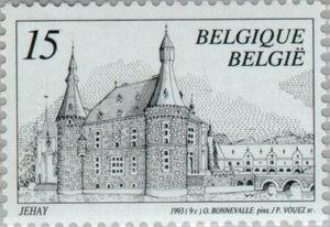 Stamp: Jehay Castle (Belgium(Tourist Publicity 1993) Mi:BE 2566,Sn:BE ...