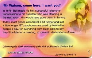 Telefonkarte: Bell 150th 3: "Mr Watson, Come Here..." (British Telecom ...