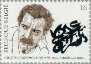 Stamp: 5th Death Anniversary of Christian Dotremont (1922-1979 ...