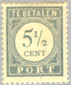 Stamp: Postage due (Netherlands(Postage due - 1912-1920) Mi:NL P57,Sn ...