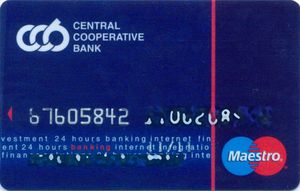 Bank Card: Central Cooperative Bank Maestro Blue – 10/08 (Central ...