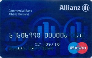 Bank Card: Allianz Bank Maestro - 08/08 (Allianz Bank Bulgaria ...