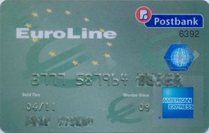 Bank Card: Postbank EuroLine American Expres – 10-08 (Postbank ...