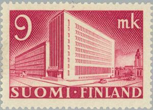 Stamp: Post Administration Building, Helsinki (Finland(Post ...