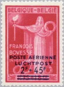 Stamp: Overprinted 'POSTE AERIENNE-LUCHTPOST' (Belgium) (Cipex ...