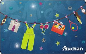 Geschenkkarte: Clothesline with clothes for the man (Auchan, Frankreich ...