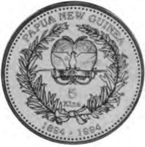 Coin: 5 Kina (Centennial of First Coinage) (Papua New Guinea(1975~Today ...