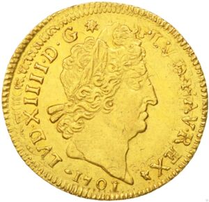 Coin: 1 Louis d'or (Louis XIV. 8 L's Symbols. Symbols. - B - Rouen ...