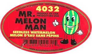Fruit Sticker: Mr. Melon Man #4032 (United States of AmericaCol:US-FR-01098