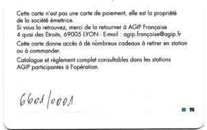 Functional Card: AGIP - Club Premio (Fuel Stations, France(Agip) Col:FR ...