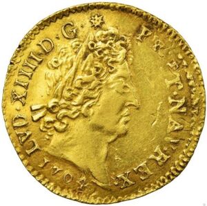 Moneda: 1 Louis d'or (Louis XIV. Symbols - P - Dijon) (Francia(1643 ...