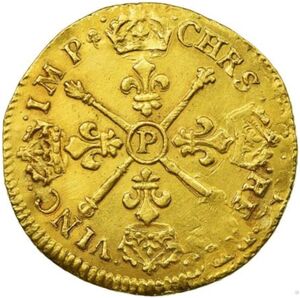 Moneda: 1 Louis d'or (Louis XIV. Symbols - P - Dijon) (Francia(1643 ...