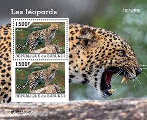 Stamp: Leopard (Panthera pardus) (Burundi(Leopards (2022)) Yt:BI BF465