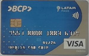 Bank Card: Bcp - Latam Pass (BCP - Banco de credito, PeruCol:PE-VI-0031