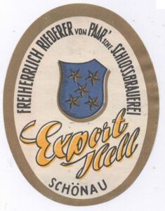 Drink Label: Export Hell (Schlossbrauerei Schönau, Germany, Federal ...