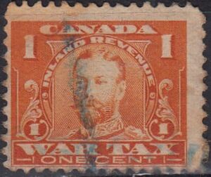 Stamp: King George V (1865-1936) (Canada: Revenue Stamps(War Tax) Bar ...