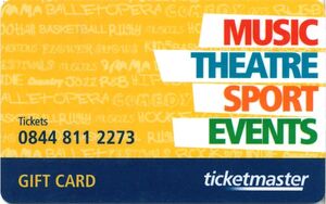 Gift Card: Music, theatre... (Ticketmaster, United Kingdom of Great ...