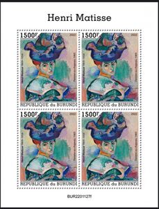 Stamp: "Woman with a Hat" (1905), by Henri Matisse (Burundi(Henri ...