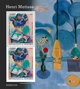 Stamp: "Woman with a Hat" (1905), by Henri Matisse (Burundi(Henri ...