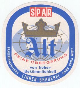 Drink Label: Spar Alt (Linden Brauerei GmbH, Germany, Federal ...