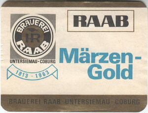 Drink Label: Raab Märzen-Gold (Brauerei Raab, Untersiemau, Germany ...