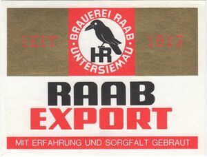 Drink Label: Raab Export (Brauerei Raab, Untersiemau, Germany, Federal ...