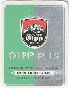 Drink Label: Olpp Pils (Brauerei Olpp, Bad Urach, Germany, Federal ...